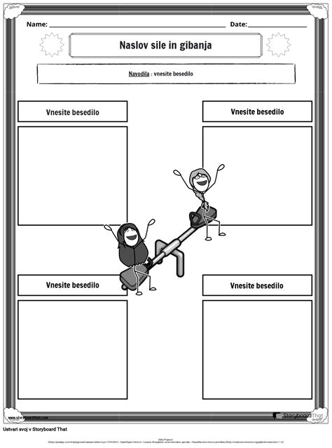 Portret Sile In Gibanja Bw1 Storyboard Von Sl Examples