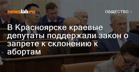 В Красноярске краевые депутаты поддержали закон о запрете к склонению к