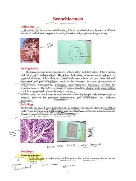 Bronchiectasis And Cytic Fibrosis Pdf Pneumonia Medical Specialties
