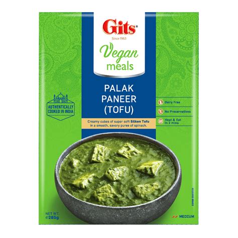 Gits 285g Palak Paneer Tofu Rte Jamoona