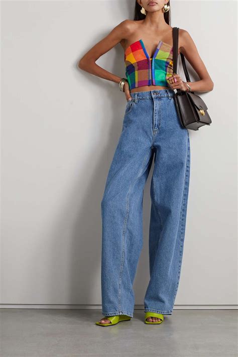 MARA HOFFMAN NET SUSTAIN Layne Strapless Cropped Organic Cotton