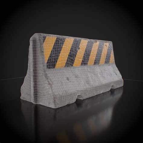Concrete Barrier Blocking Road 3d Model Turbosquid 2231786