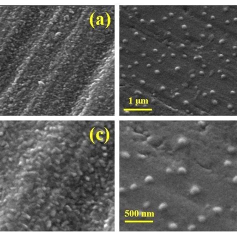 Sem Micrographs Of Al Deposited On Cu Substrates Without A And C And