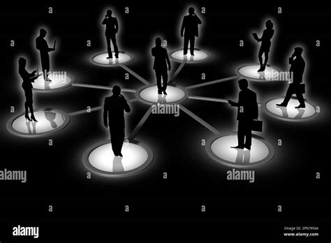 3d Illustration People In Silhouette Men And Women Are Related And