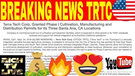 Terra Tech Corp OTCQX TRTC YouTube