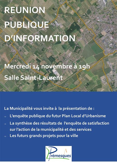 Réunion Publique d Information PRESENTATION Premesques