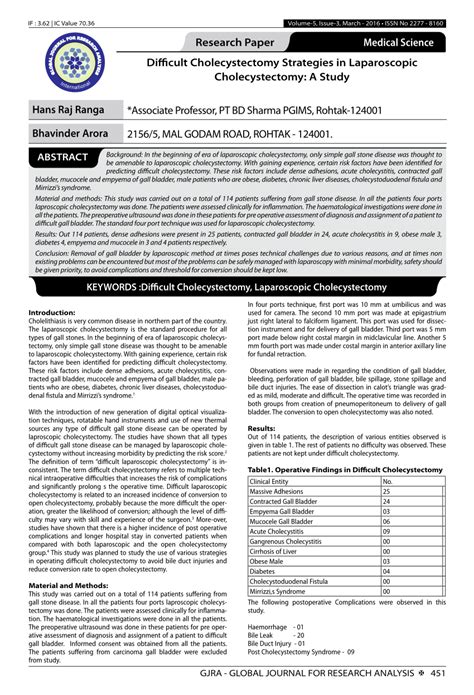 Pdf Difficult Cholecystectomy Strategies In Laparoscopic