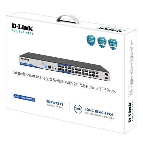 Port Gigabit Smart Managed PoE Switch With PoE Ports Long Reach M And SFP Ports