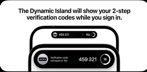 feature requires totp codes in the dynamic island when you log into a