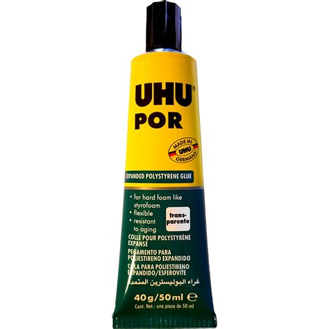 Uhu Por Glue Epo Eps Foam Adhesive Polystyrene Cement Plastic Depron