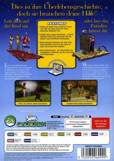 The Sims Castaway Stories Cover Or Packaging Material Mobygames