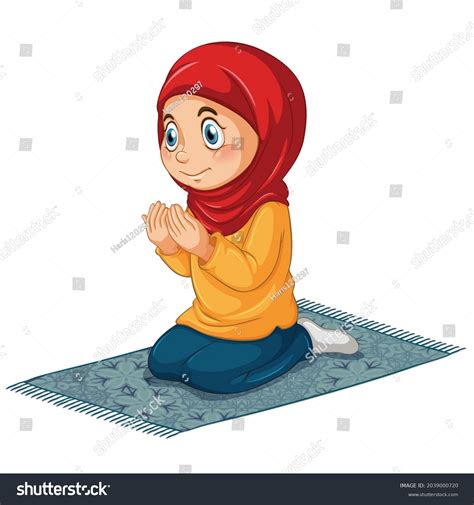 Different Muslim People Cartoon Character Isolated Stock Vector