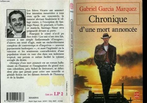 Anne MOREAU Chronique d une mort annoncée Gabriel Garcia Marquez