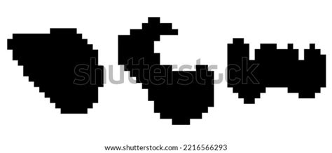 Abstract Shape Pixel Art Vector Illustration Stock Vector Royalty Free