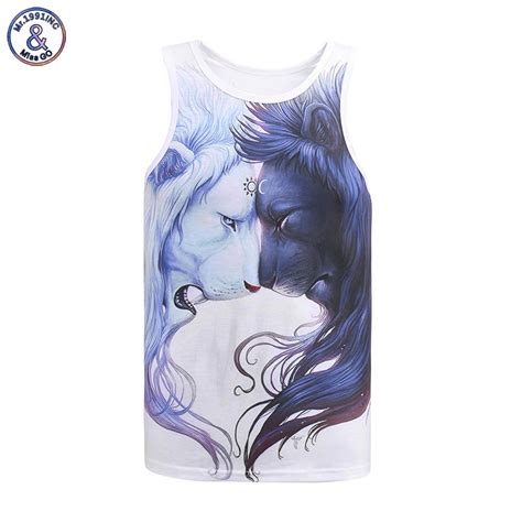 Mr1991inc New Fashion Harajuku Menwomen Vest 3d Print White Black
