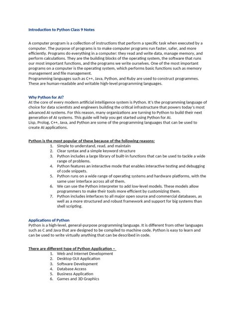 Part B Unit 4 Introduction To Python Pdf Data Type Python Programming Language