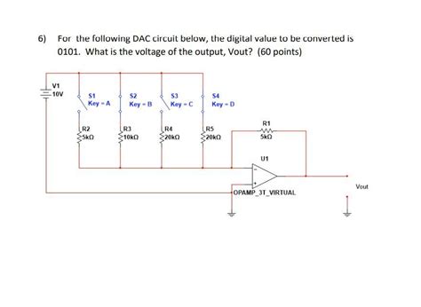 Solved 6 For The Following DAC Circuit Below The Digital Chegg Com