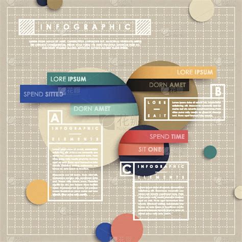 矢量时尚纸信息图表化学元素周期表抽象拼贴画成绩单合成图像台阶素材 花瓣网