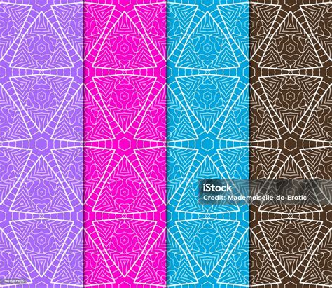 シームレスなモダンな幾何学模様のセットです無限の壁紙の線形テクスチャを繰り返ししますベクトル図 イラストレーションのベクターアート素材や