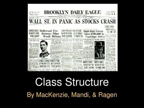 Ppt Social Class Structure In The 1930s Powerpoint Presentation Free