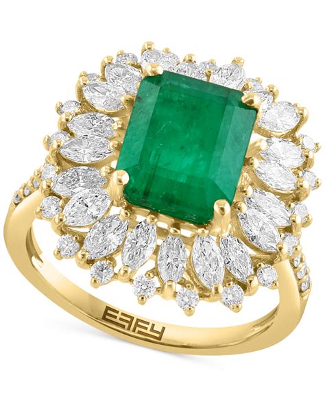 Effy Collection Effy Emerald 2 78 Ct Tw And Diamond 1 58 Ct Tw