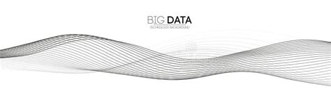 monochrome wave pattern for big data technology concept stock vector