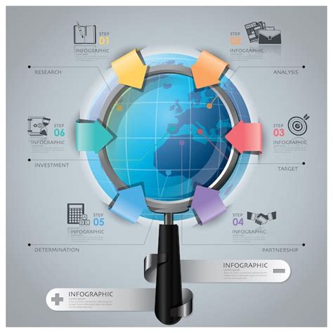 Infográfico Global De Negócios E Finanças Com Diagrama De Círculo