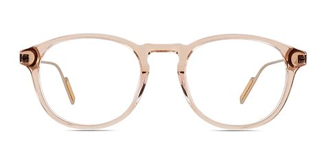 Rise Round Crystal Light Brown Full Rim Eyeglasses Eyebuydirect Canada