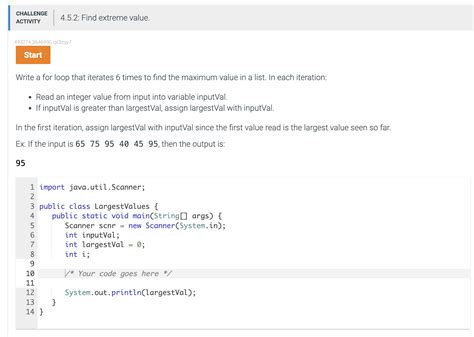 Solved Challenge Activity 452 Find Extreme Value