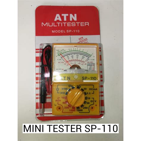 Jual Cod Tester Mini Avometer Multitester Mini Merk Atn Type Sp110 Free Baterai Shopee Indonesia