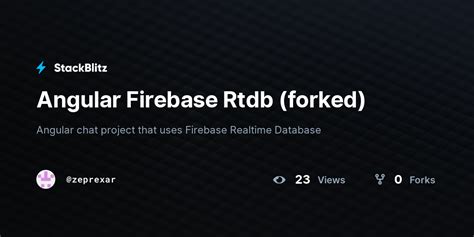 Angular Firebase Rtdb Forked StackBlitz