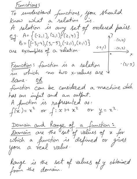 Notes Functions IBDP Math HL SL
