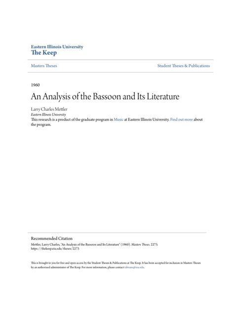 Bassoon Literature Analysis Pdf Bassoon Orchestras