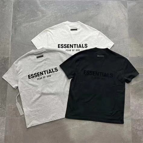 Fear Of God Ss22 Essentials Tee Stretch Limo Light Oatmeal Dark