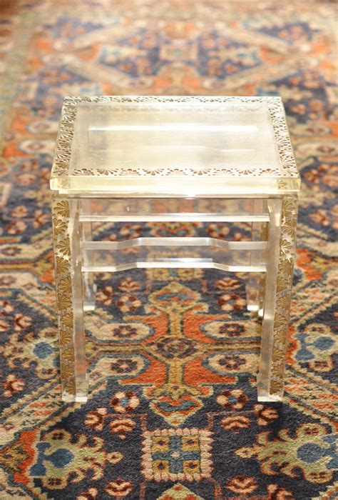 Small Lucite Side Table Or Garden Seat Garden Seating Side Table Acrylic Side Table