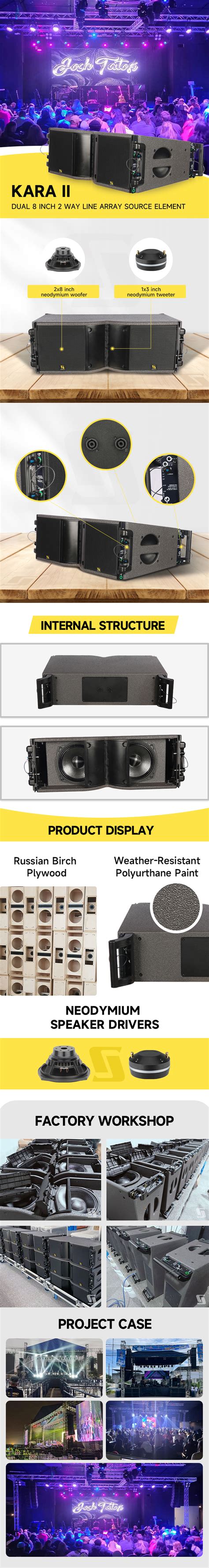 Kara And Sb18 Dual 8 Inch Two Way Bi Amped Line Array System Buy Kara Sb18 Kara Bi Amp Line