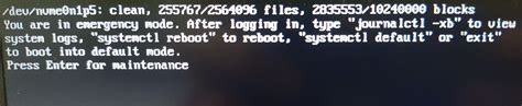 Fsck Unable To Exit Emergency Mode Ask Ubuntu