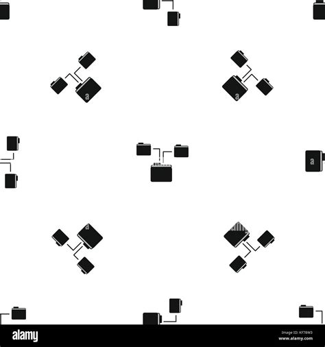 Folders Structure Pattern Seamless Black Stock Vector Image And Art Alamy