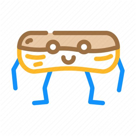 Eclair Dessert Character Food Cute Cake Icon Download On Iconfinder