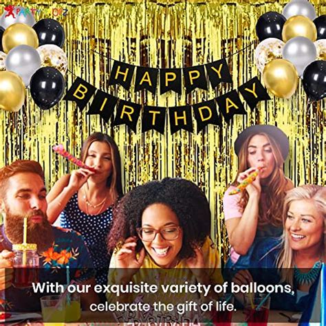 Party Propz Happy Birthday Decoration Kit Combo 42pcs Metallic
