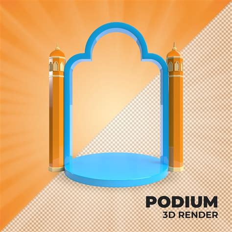 Premium Psd Psd Podium 3d Render Post Template