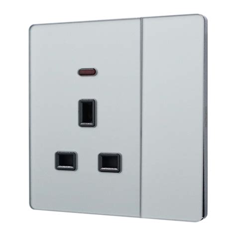 Thins 13a Sockets Switch And Sockets Thins Series Matte Grey Puchong
