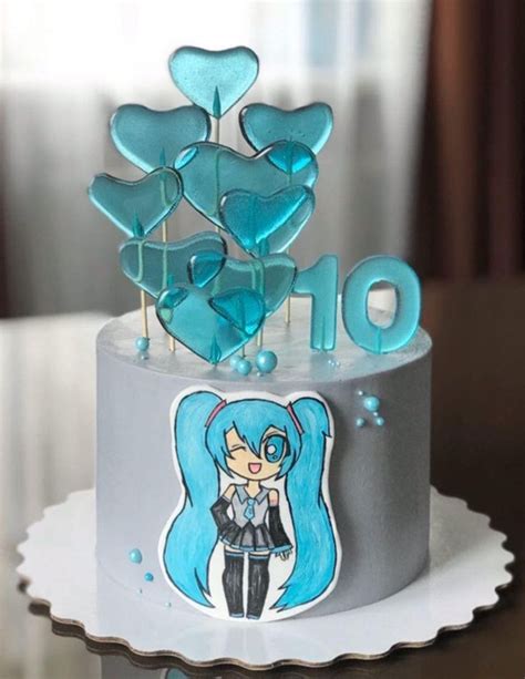 Торт в стиле Аниме Anime Cake Hatsune Miku Birthday Perfect Cake