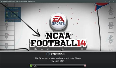 NCAA Football 14 BLUS31159 Crashes During Startup Issue 8521