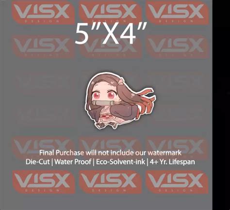 Nezuko Kamado Chibi Kimetsu No Yaiba Anime Bumper Sticker Waifu £520