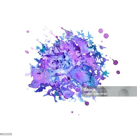 수채화 얼룩 그림 추상염료 반점 얼룩 종이 질감이 있는 얼룩 흰색 배경에 디자인을 위한 페인팅 된 요소입니다 0명에 대한 스톡