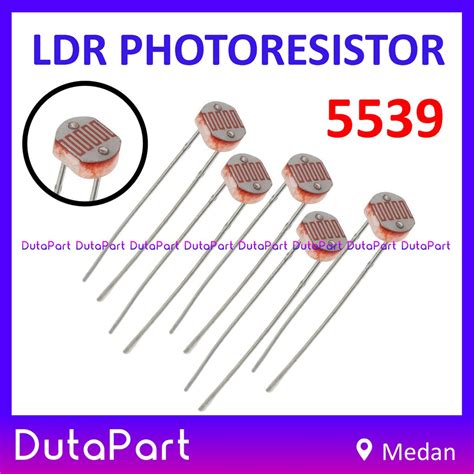 jual ldr sensor cahaya 5539 light dependent resistor 5mm photoresistor