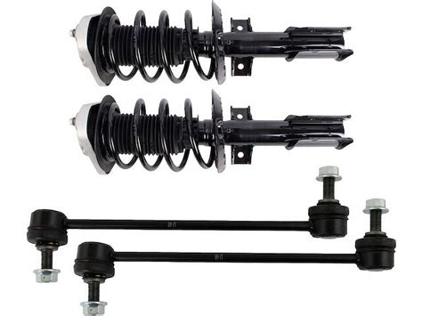 Front Strut Coil Spring Sway Bar Link Kit 4 Piece Compatible With