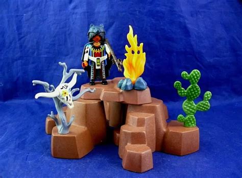 Playmobil Western Chaman Curandero Indio En El Desierto Eur 1055