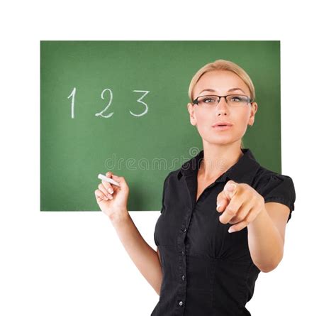 Junges Lehrerportrait Stockbild Bild Von Betrieb Grundlegend 76661251